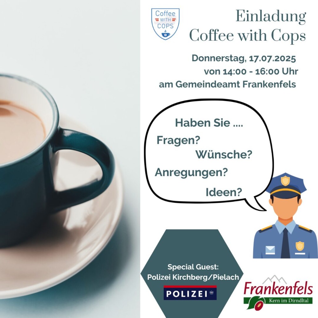 Coffee with Cops in Frankenfels - Marktgemeinde Frankenfels
