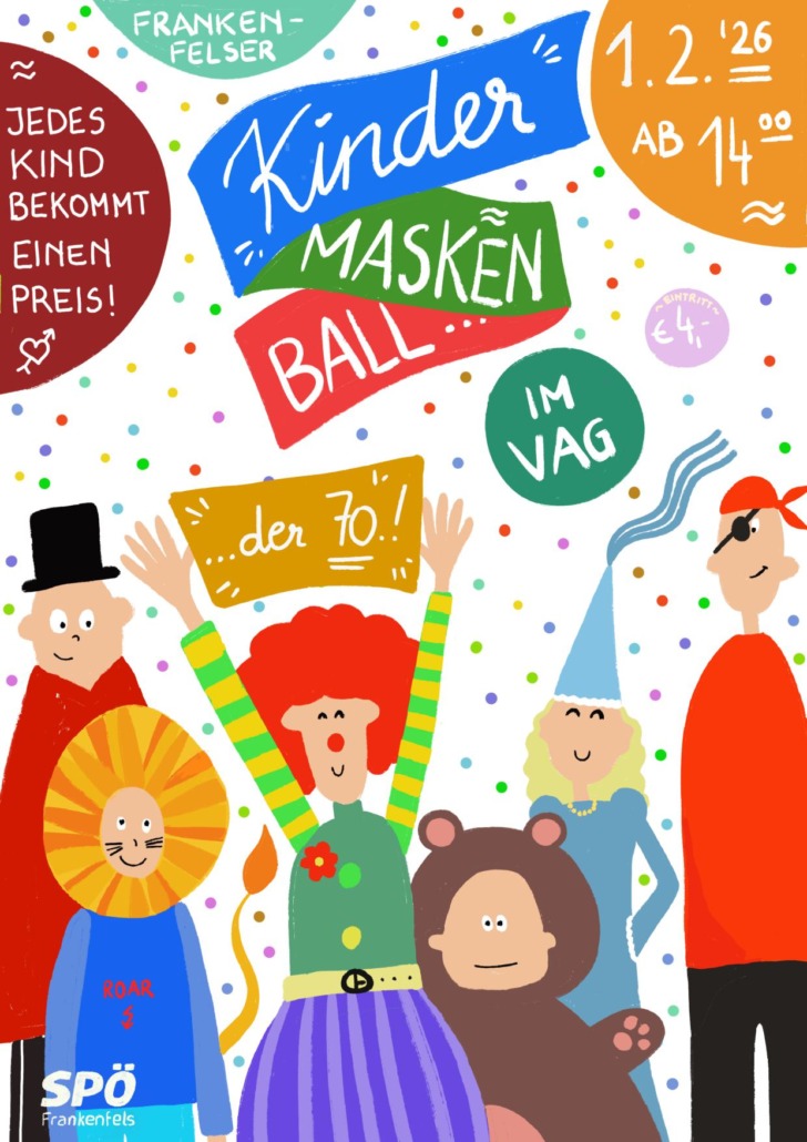 Kindermaskenball im VAG Leb am 01.02.2026 - Marktgemeinde Frankenfels